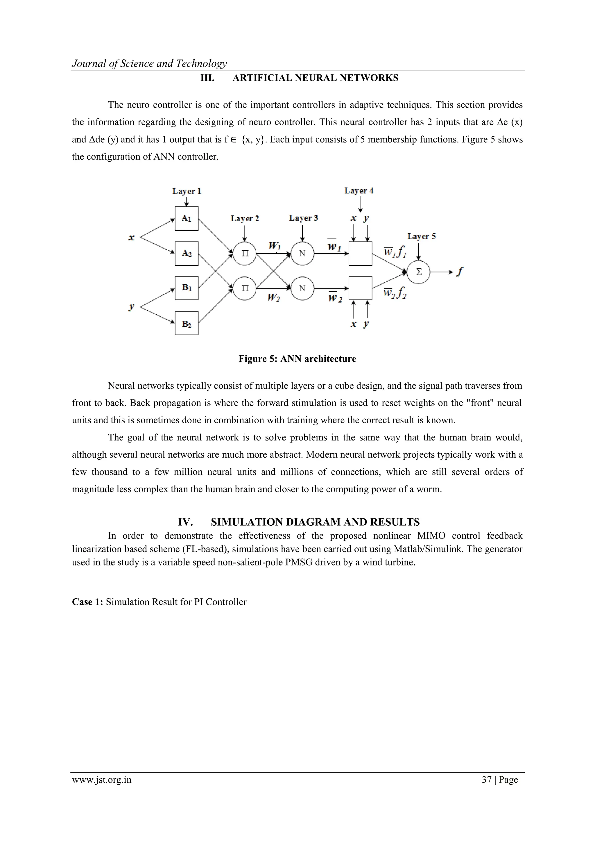 Simulation and Controlling of Wind Energy System using ANN Controller | PDF