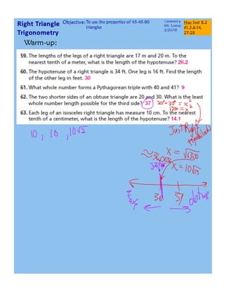 8 2 45-45-90 triangles | PDF