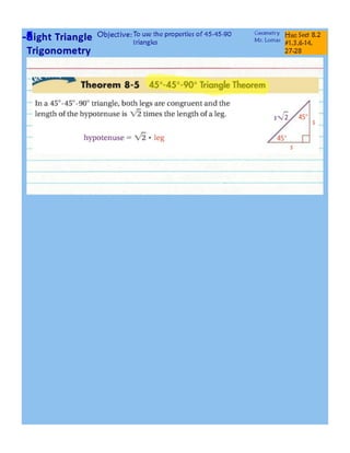 8 2 45-45-90 triangles | PDF