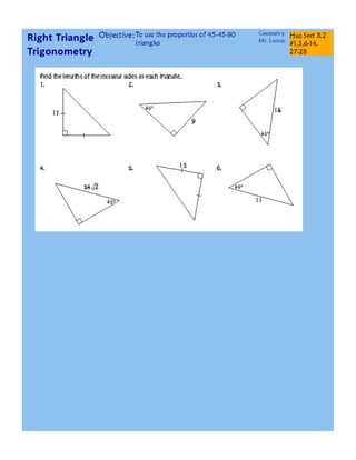 8 2 45-45-90 triangles | PDF