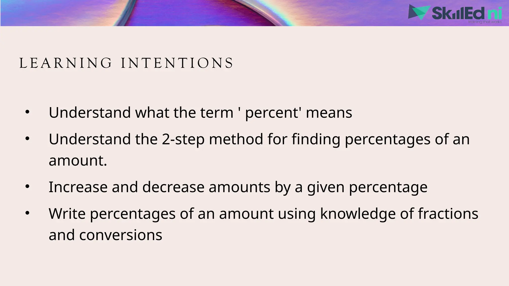 7. ES: Application of Number: Percentages | PPTX