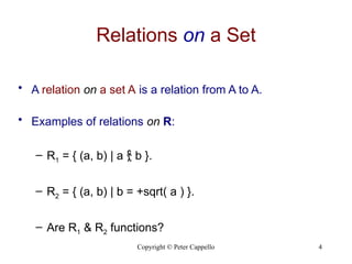 relations and their properties mathematcis ppt | PPT