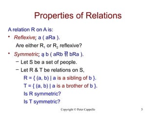 relations and their properties mathematcis ppt | PPT