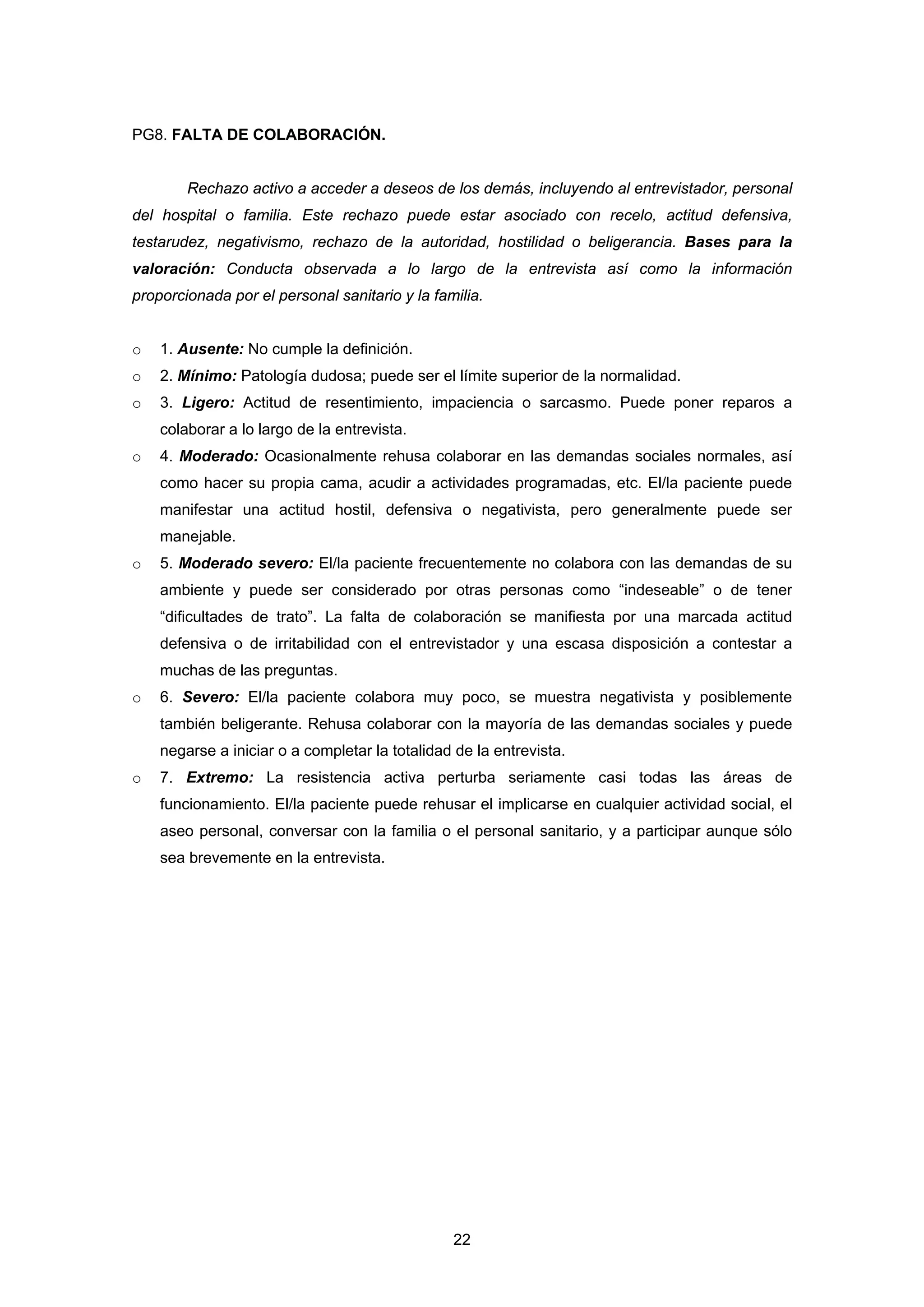 Escala para el Síndrome Positivo y Negativo de la Esquizofrenia ...