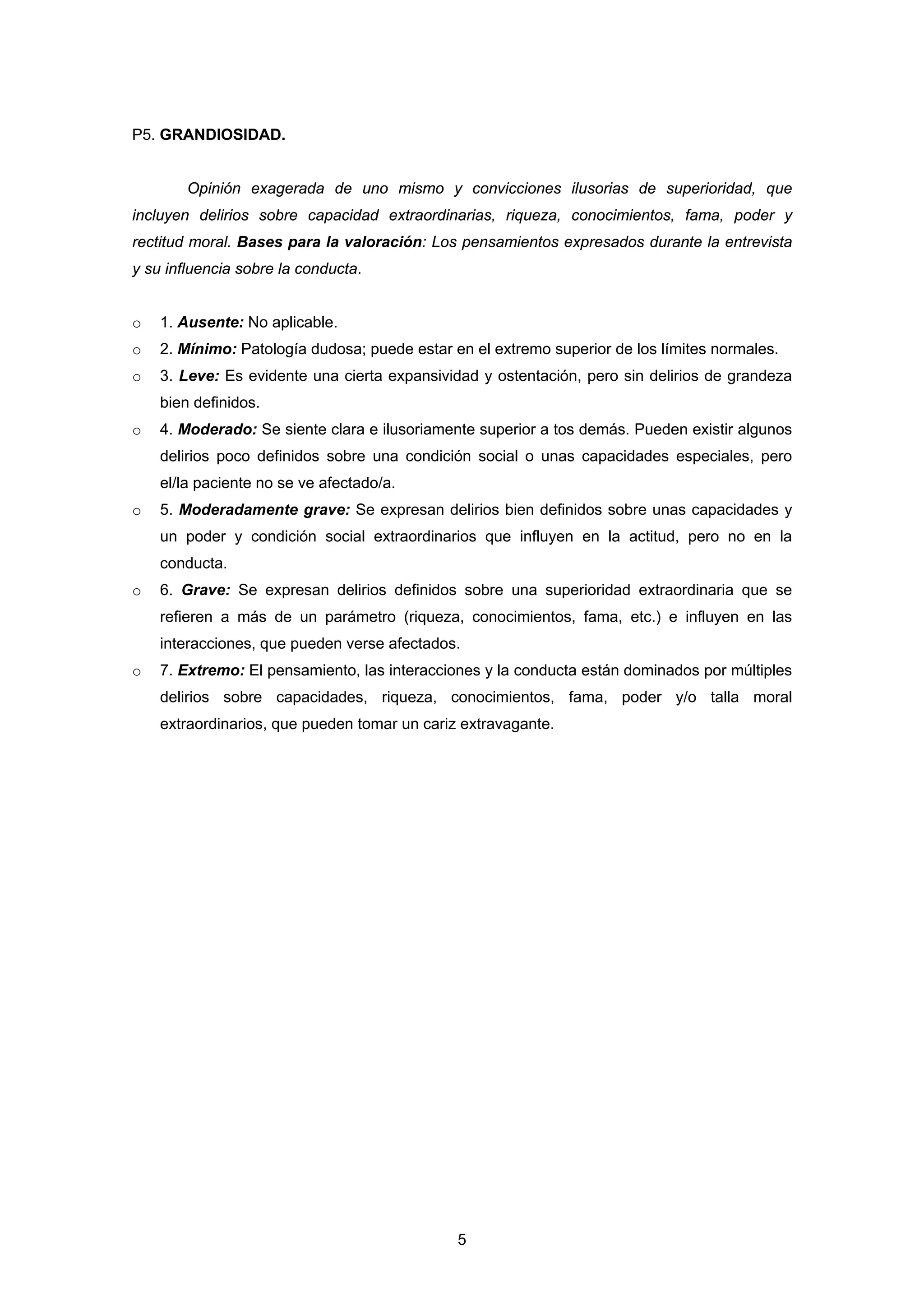 Escala para el Síndrome Positivo y Negativo de la Esquizofrenia ...