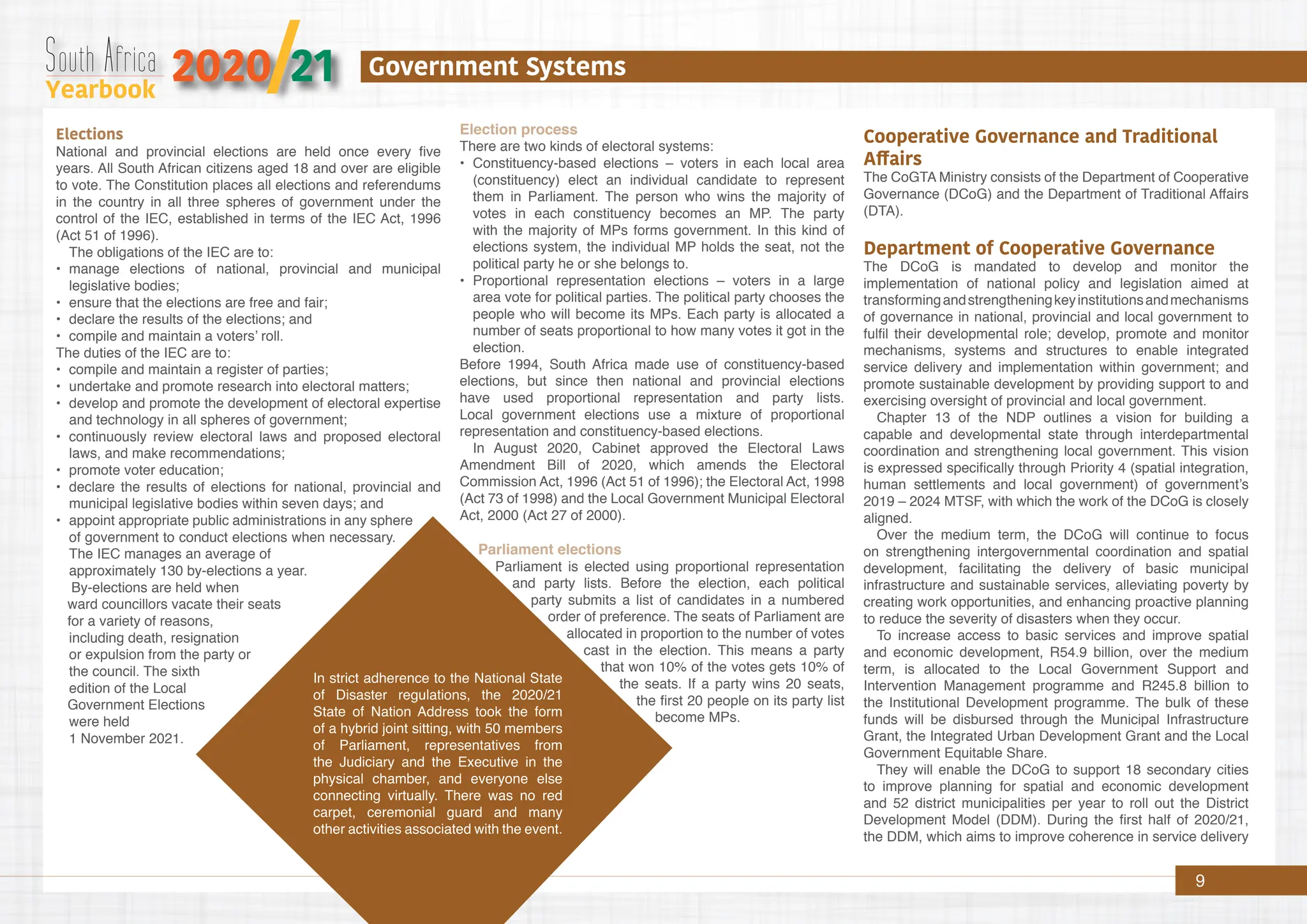 The government system of south Africa today | PDF