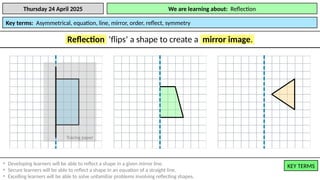 Reflecting-in-a-line a complete guide for students | PPTX
