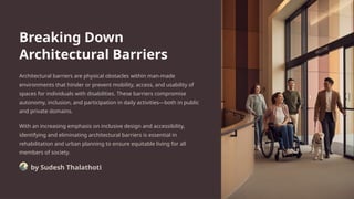 Architectural-Barriers for physiotherapists | PPTX