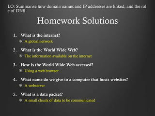 Domain names and IP address and role of DNS | PPT