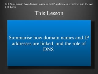 Domain names and IP address and role of DNS | PPT
