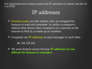 Domain names and IP address and role of DNS | PPT