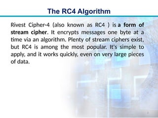 RC4 Algorithm4 information security pptx | PPT