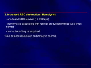 anemia classification and its pathophysiology | PPT