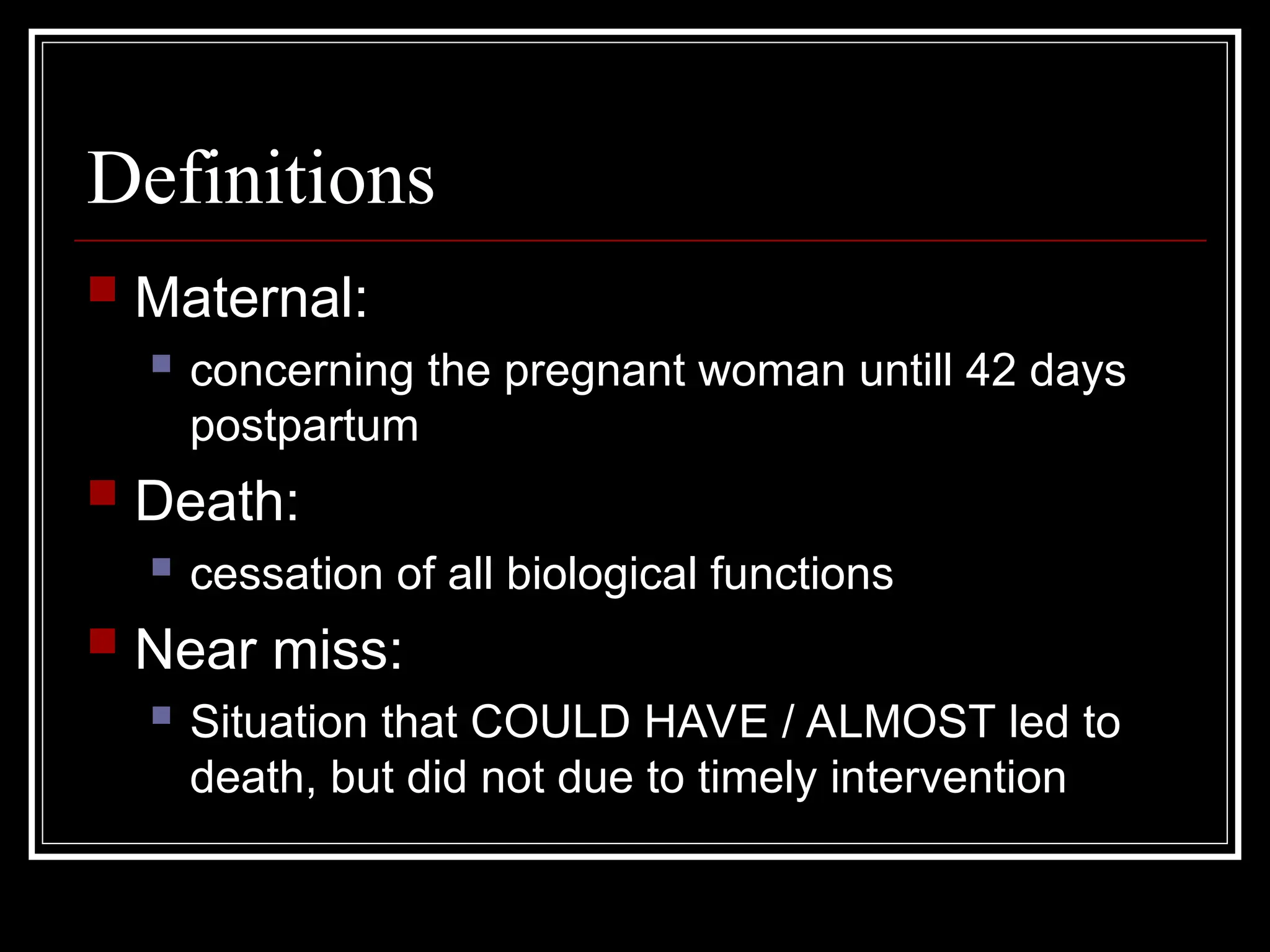 8. Maternal death reporting.ppt for the student | PPT