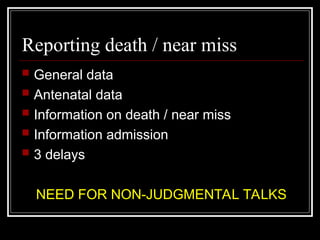 8. Maternal death reporting.ppt for the student | PPT