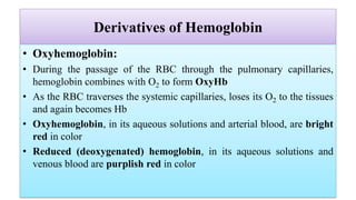 8. Physiological functions and derivatives of hemoglobin.pdf