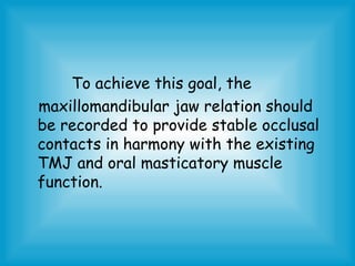 jaw relation in Complete denture in prosthodontics | PDF