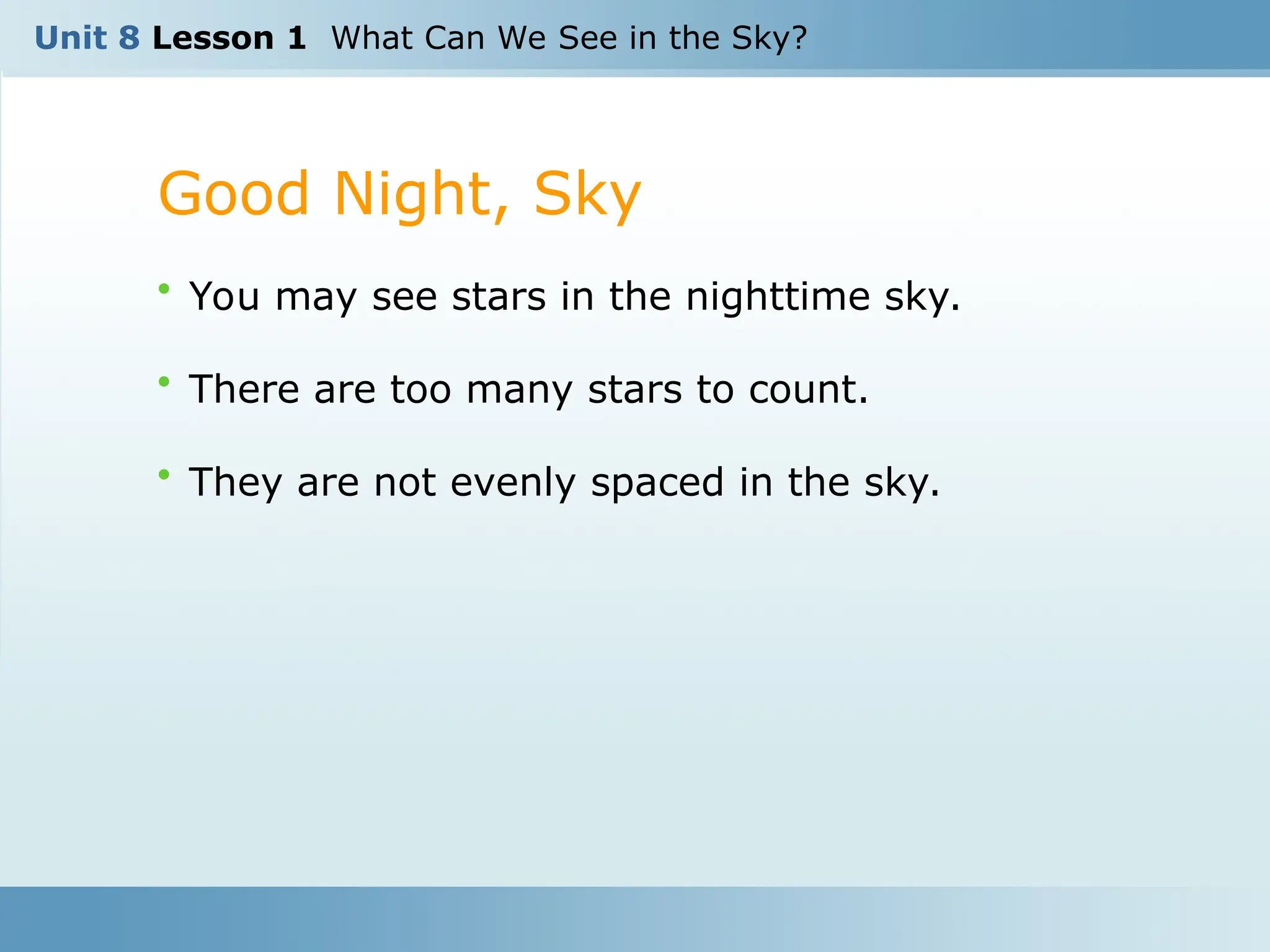 8.1 what we can see in the sky( constellations and stars) | PPT