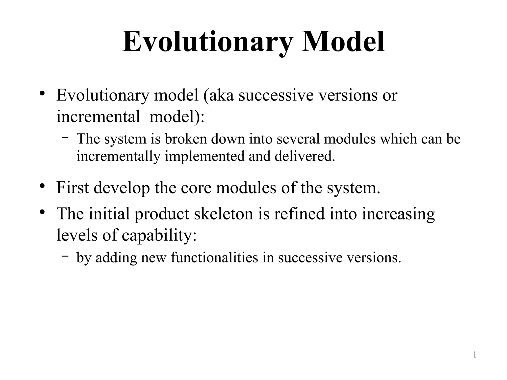 EVOLUTION AND SPIRAL MODEL in SOFTWARE ENGINEERING | PPT