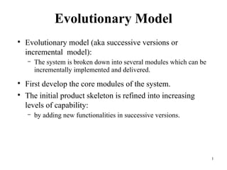 EVOLUTION AND SPIRAL MODEL in SOFTWARE ENGINEERING | PPT