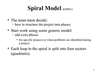 EVOLUTION AND SPIRAL MODEL in SOFTWARE ENGINEERING | PPT