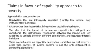 8. Poverty as Capability Deprivation by Sen | PPTX