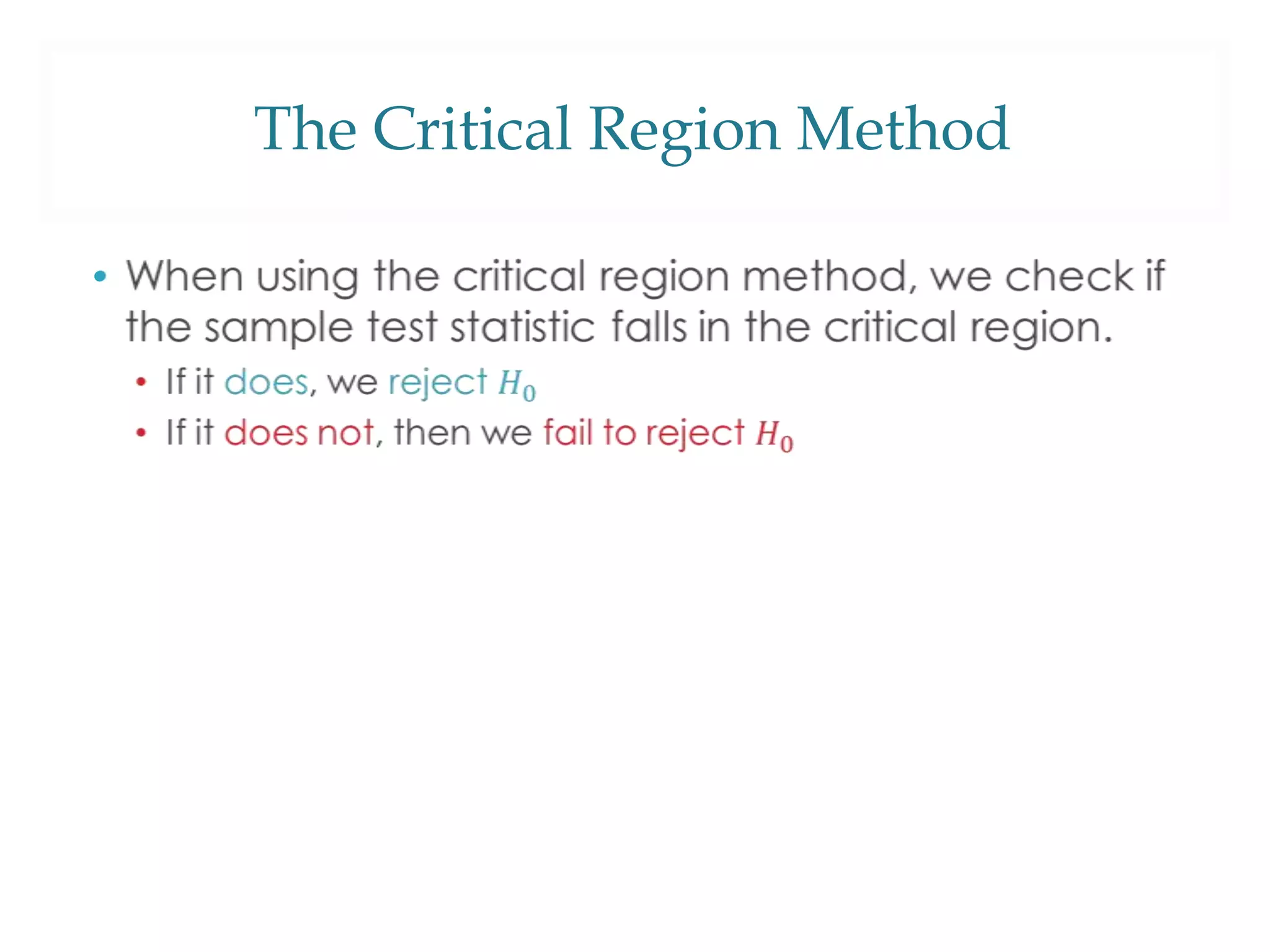 8.2 critical region | PPTX