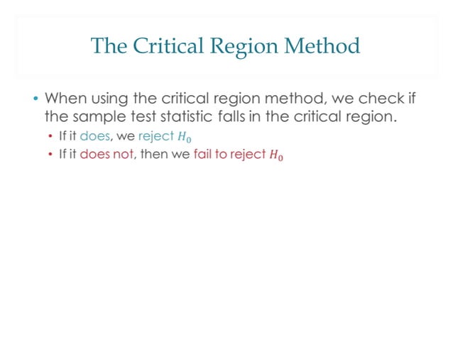 8.2 critical region | PPTX