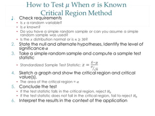 8.2 critical region | PPTX