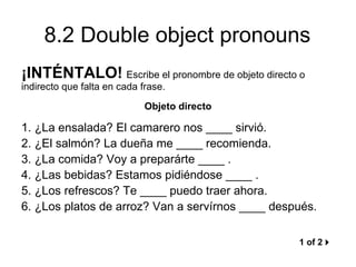 8.2 Double object pronouns | PPT