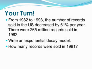 8.2 exponential decay | PPTX | Science