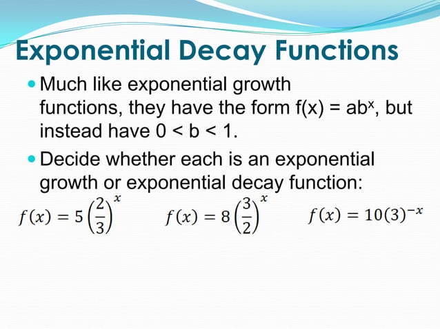 8.2 exponential decay | PPTX