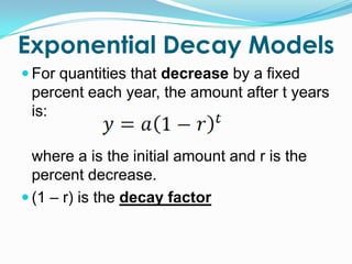 8.2 exponential decay | PPTX | Science