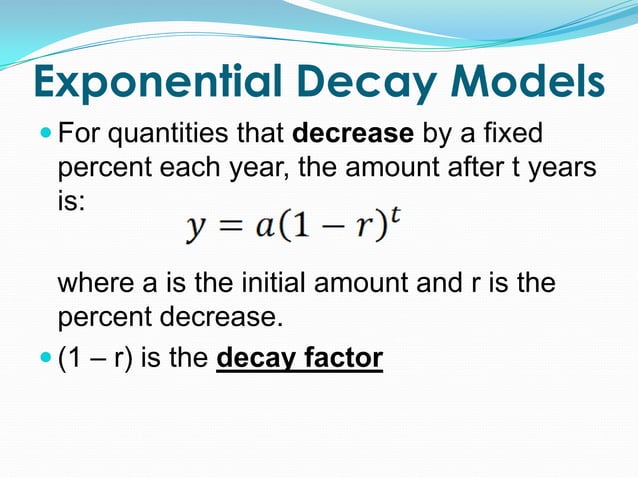 8.2 exponential decay | PPTX