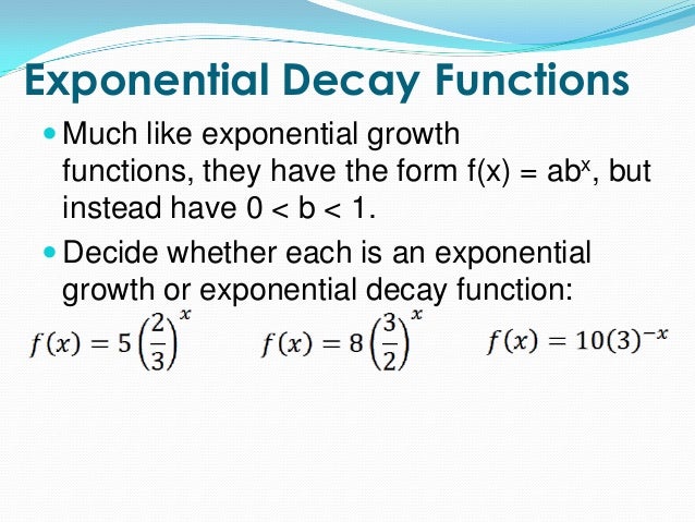 8.2 exponential decay
