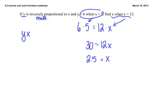 8.2 inverse and joint variation | PPT | Free Download