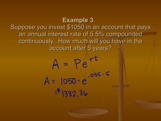 8.2 Notes Half-Life, Compounding Continuously | PPT