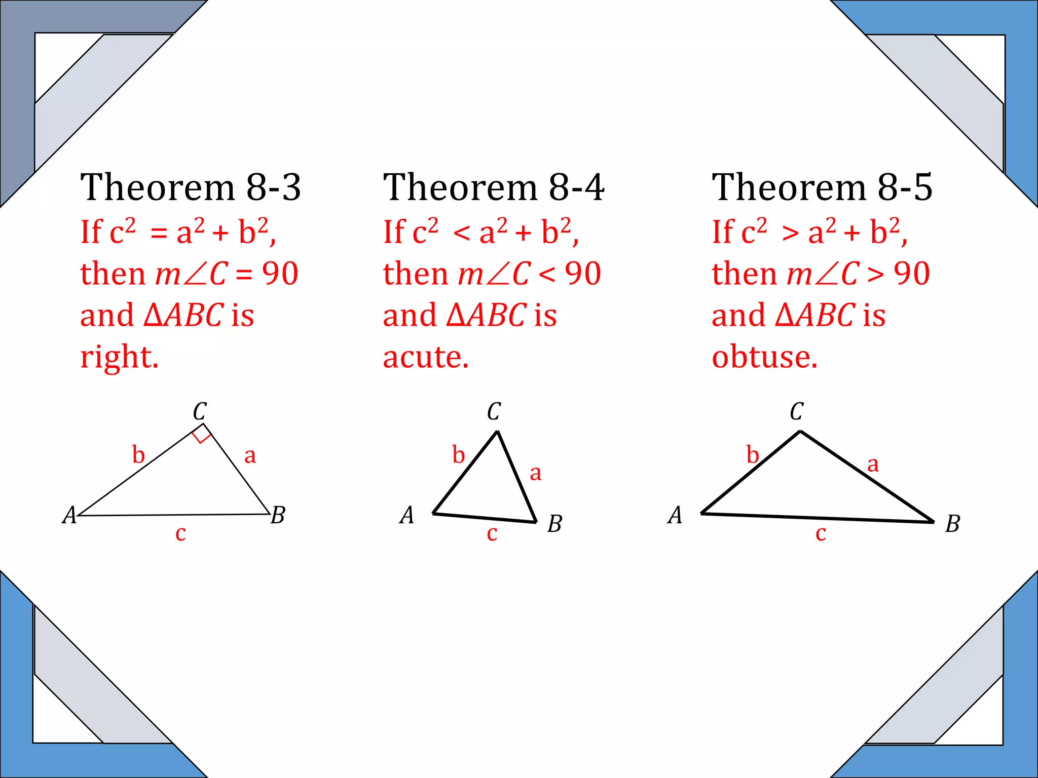 8 3 Converse of Pythagorean Theorem | PPTX