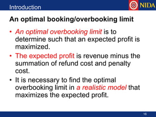 "Airline Overbooking โดย มูรตี สมบูรณ์ นักศึกษาปริญญาเอกสาขาวิชาสถิติ ...