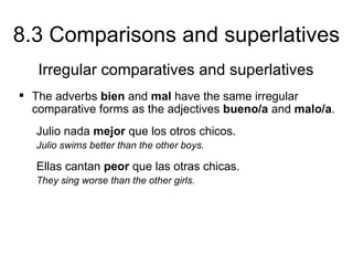 8.3 Comparisons and superlatives | PPT