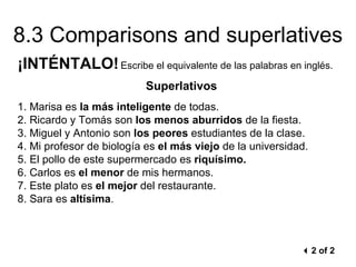 8.3 Comparisons and superlatives | PPT