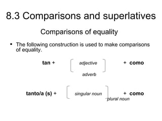 8.3 Comparisons and superlatives | PPT