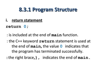 8.3 program structure (1 hour) | PPT