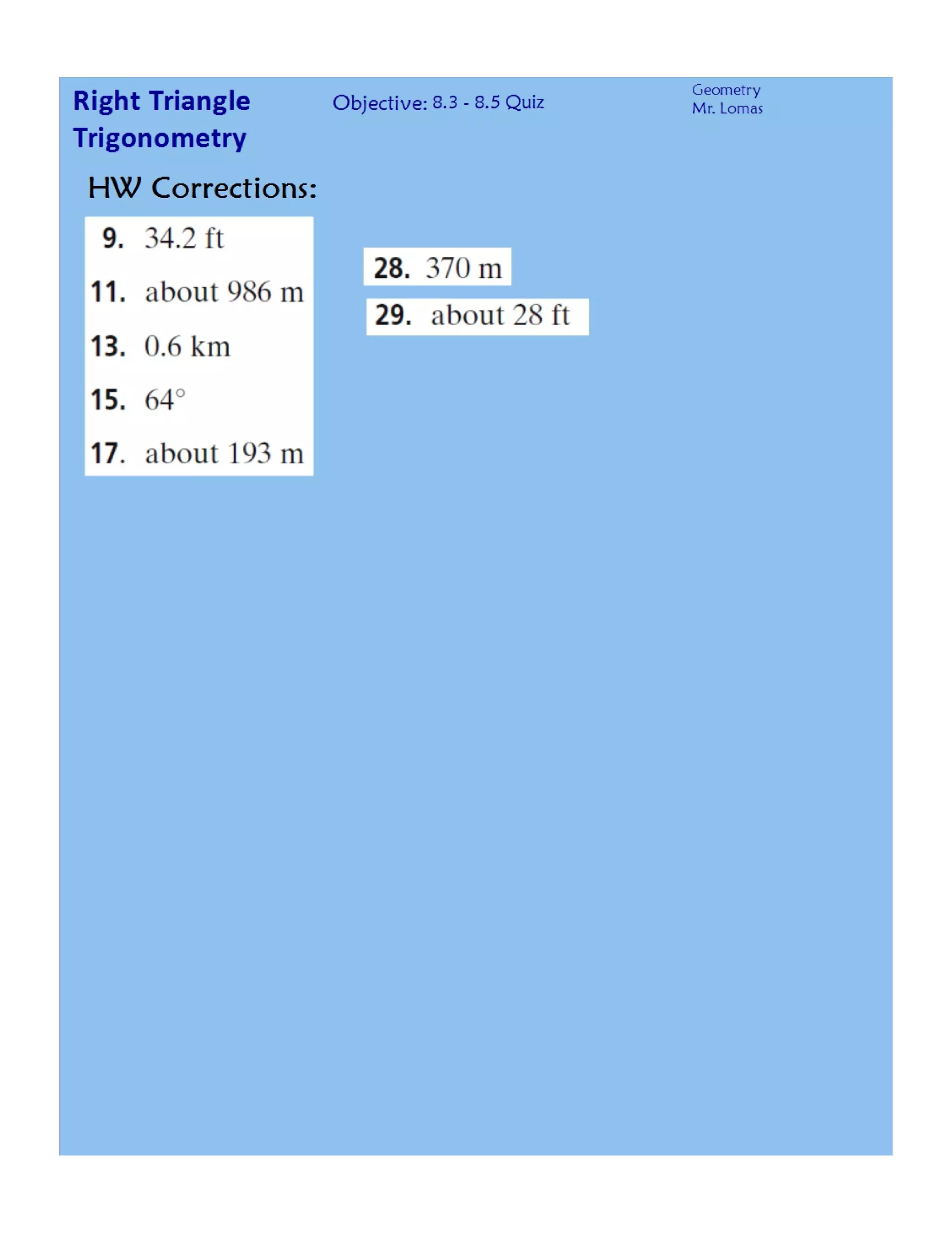 8 3 to 8-5 quiz day | PDF