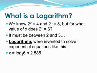 8.4 logarithmic functions | PPTX