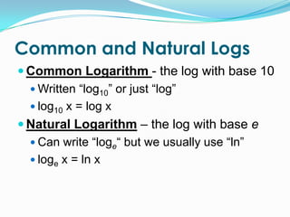 8.4 logarithmic functions | PPTX