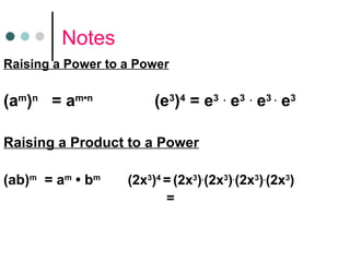 More multiplication properties of exponents | PPT