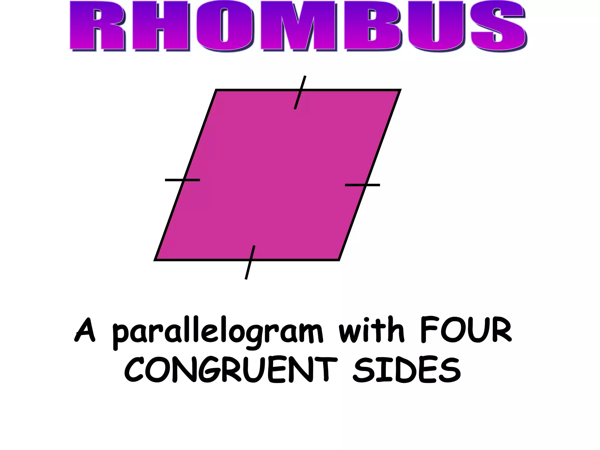 8 4 Rhombuses, Rectangles, And Squares | PPT