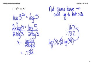 8.6 applications of logarithms | PDF