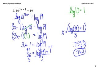 8.6 applications of logarithms | PDF